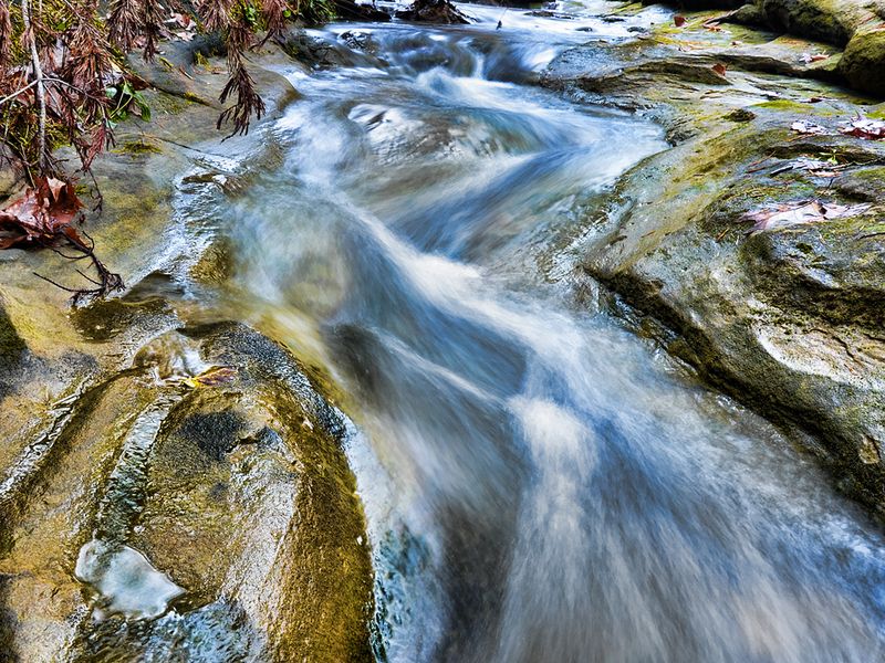 A babbling brook in Ohio given a pop of HDR to bring out the beautiful ...