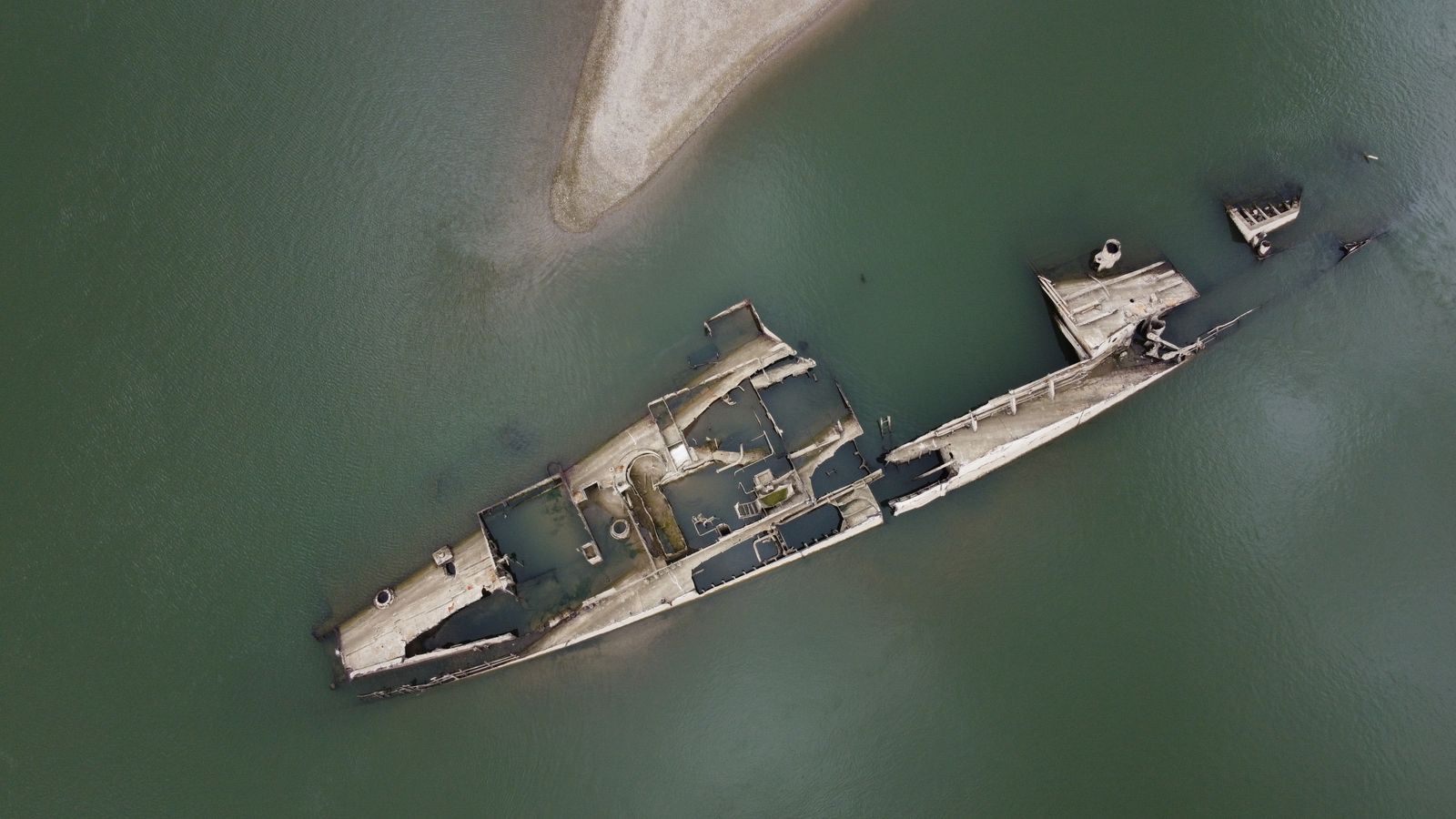 Low Water Levels Reveal Sunken Nazi Ships Full of Unexploded Munitions ...