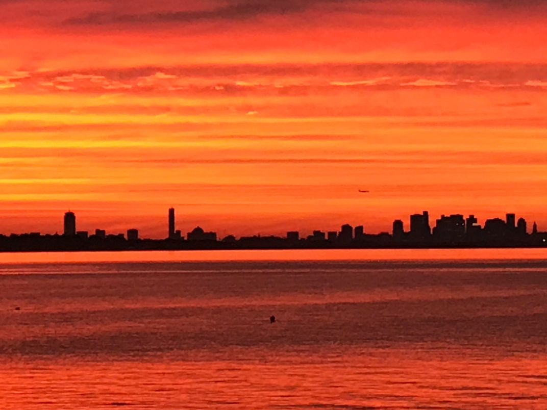 sunset from quincy looking towards Boston Ma. | Smithsonian Photo ...