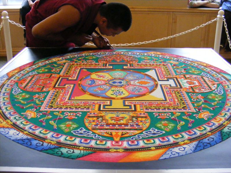 Tibetan monks' sand mandala at Shepherd University, WV | Smithsonian ...