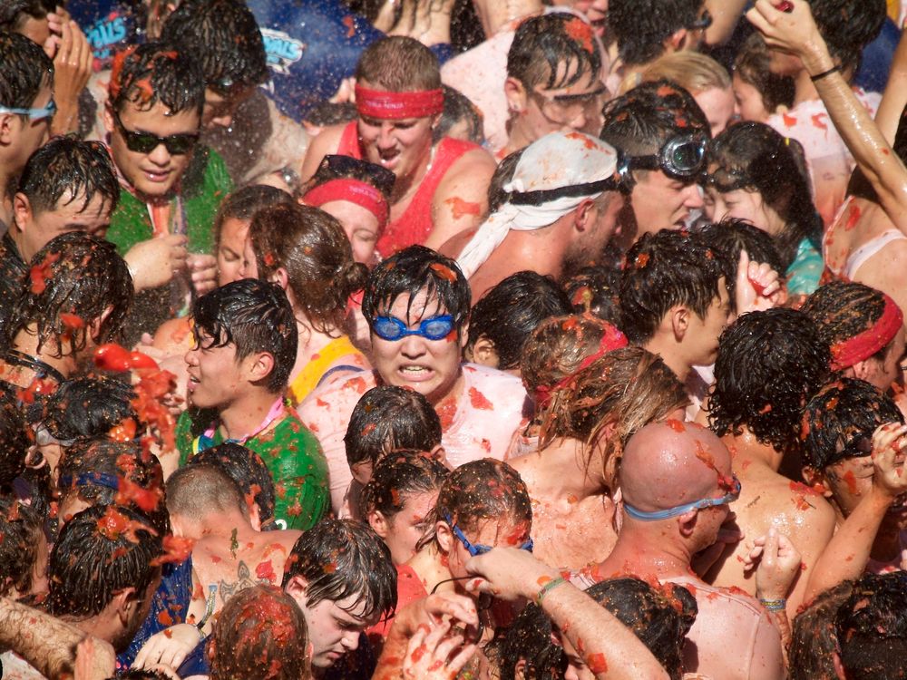 Photos from La Tomatina, the World's Biggest Food Fight