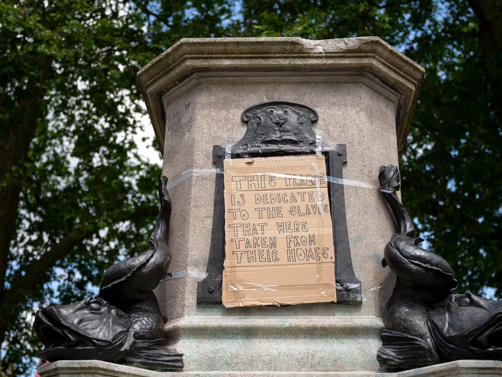 statue torn down bristol