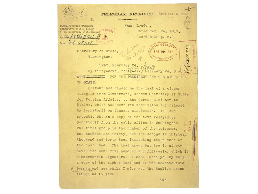 zimmermann telegram decoded
