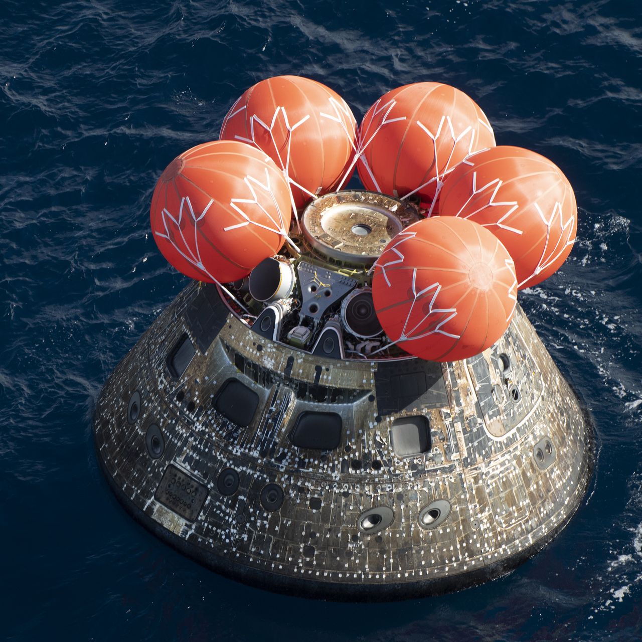 orion capsule touchdown