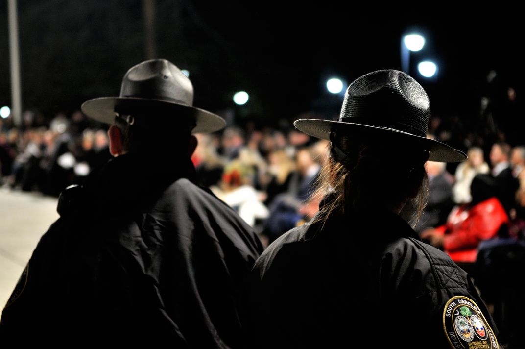 Police in duty at GOVERNOR’S CAROLIGHTING event | Smithsonian Photo ...