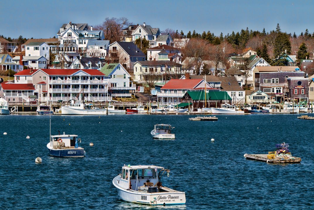This quiet and tranquil harbor in Rockport, ME. is reminiscent of ...
