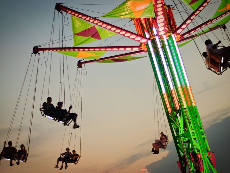 Carnival ride at Rodeo Austin at sunset. | Smithsonian Photo Contest ...
