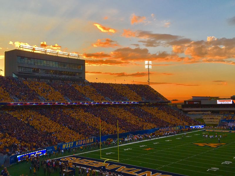A sunset on a striped Milan Puskar Stadium | Smithsonian Photo Contest ...