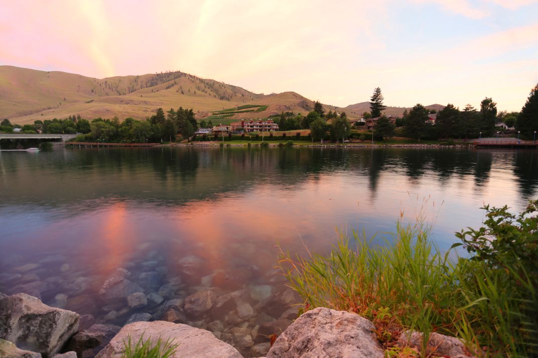 lake, rainbow colors, rocks, trees | Smithsonian Photo Contest ...