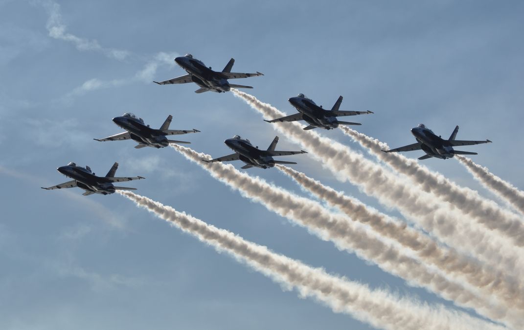 Blue Angels in Formation over the San Francisco Bay | Smithsonian Photo ...