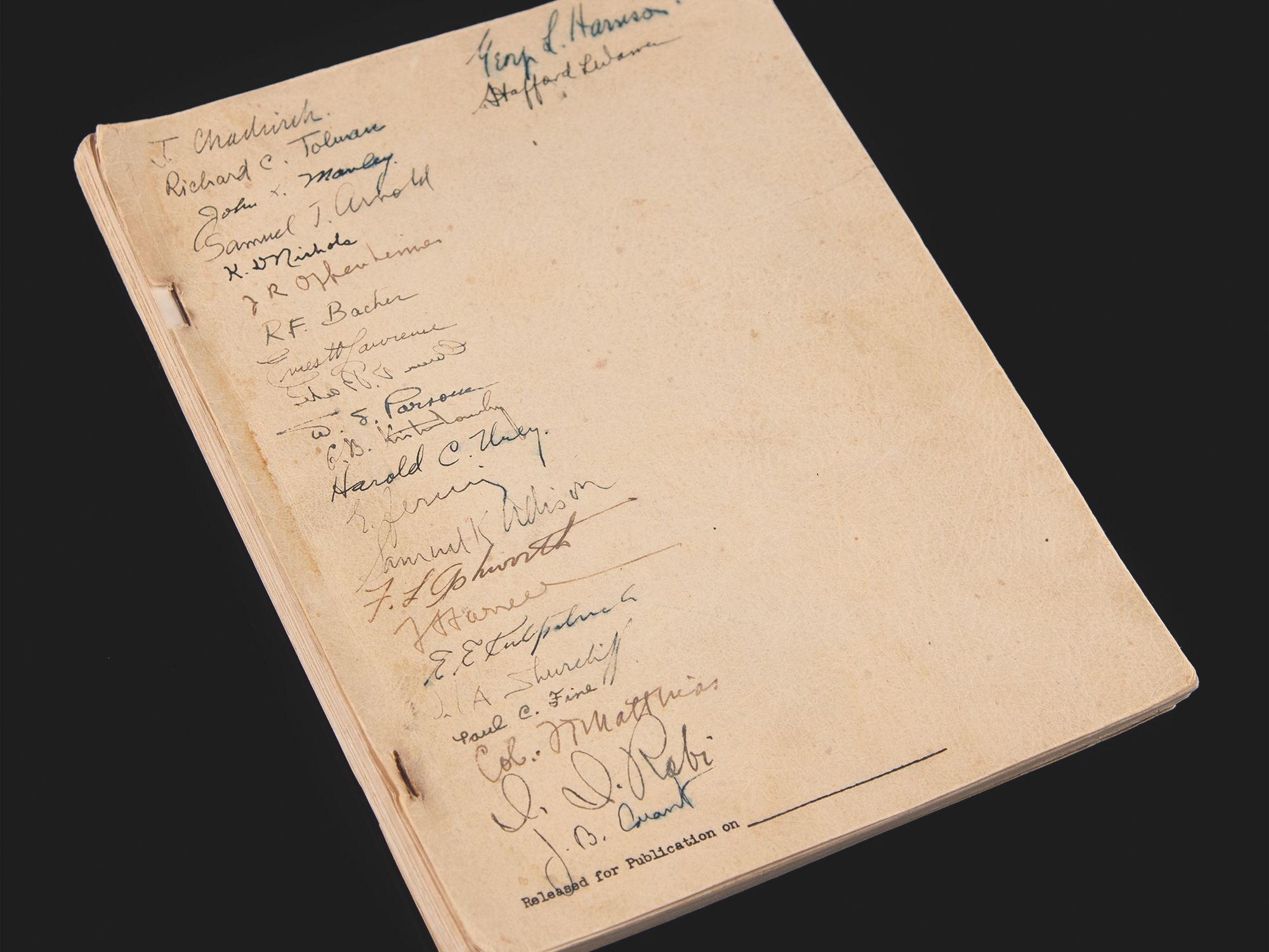 Manhattan Project Report Signed by J. Robert Oppenheimer Sells at Auction