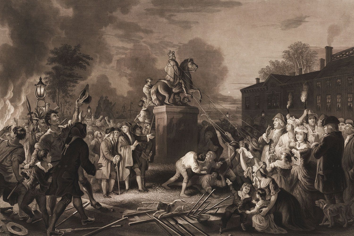 In 1776, Angry New Yorkers Tore Down a Statue of George III With a ...