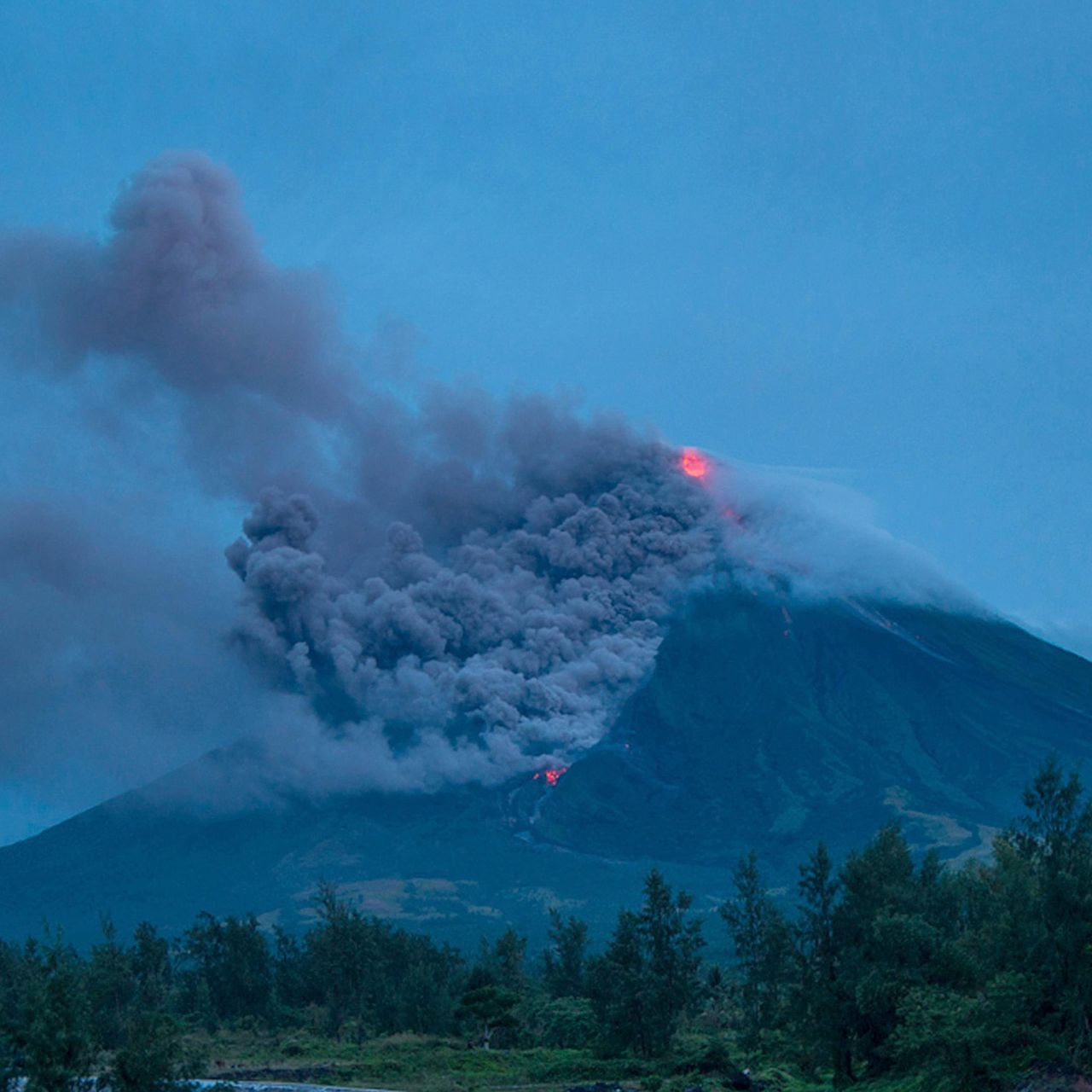 Erupting Mayon Volcano