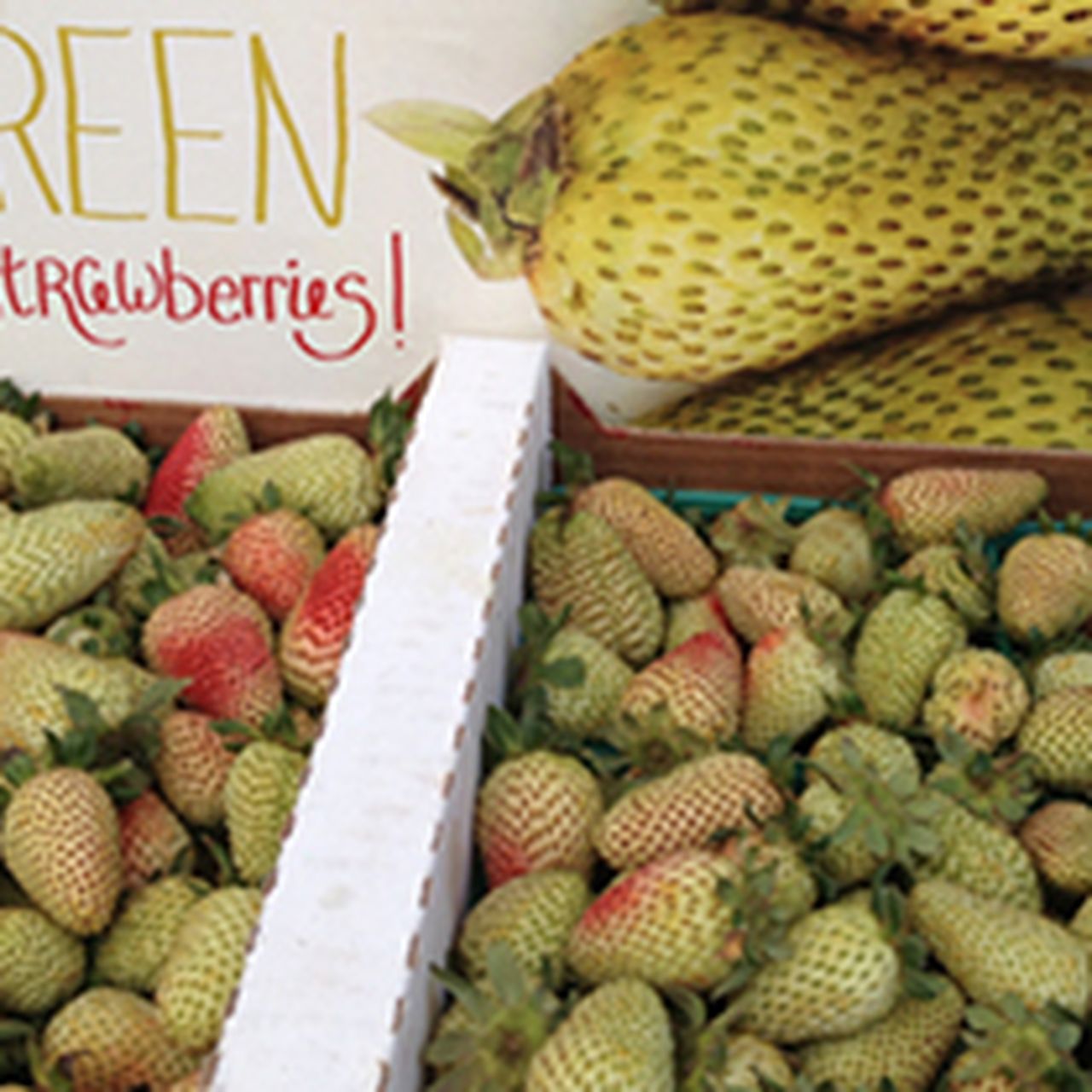 Pickled Green Strawberries