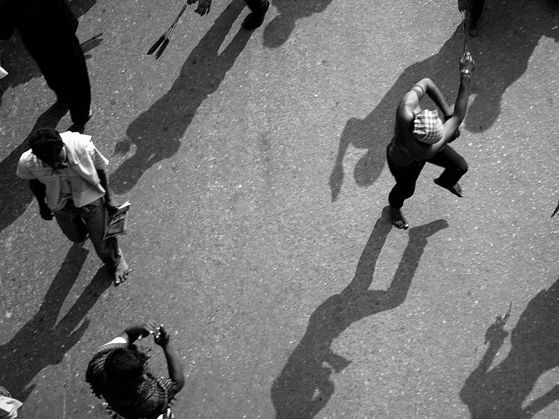 Tajia procession on the event of Ashura, where devotees cut themselves ...