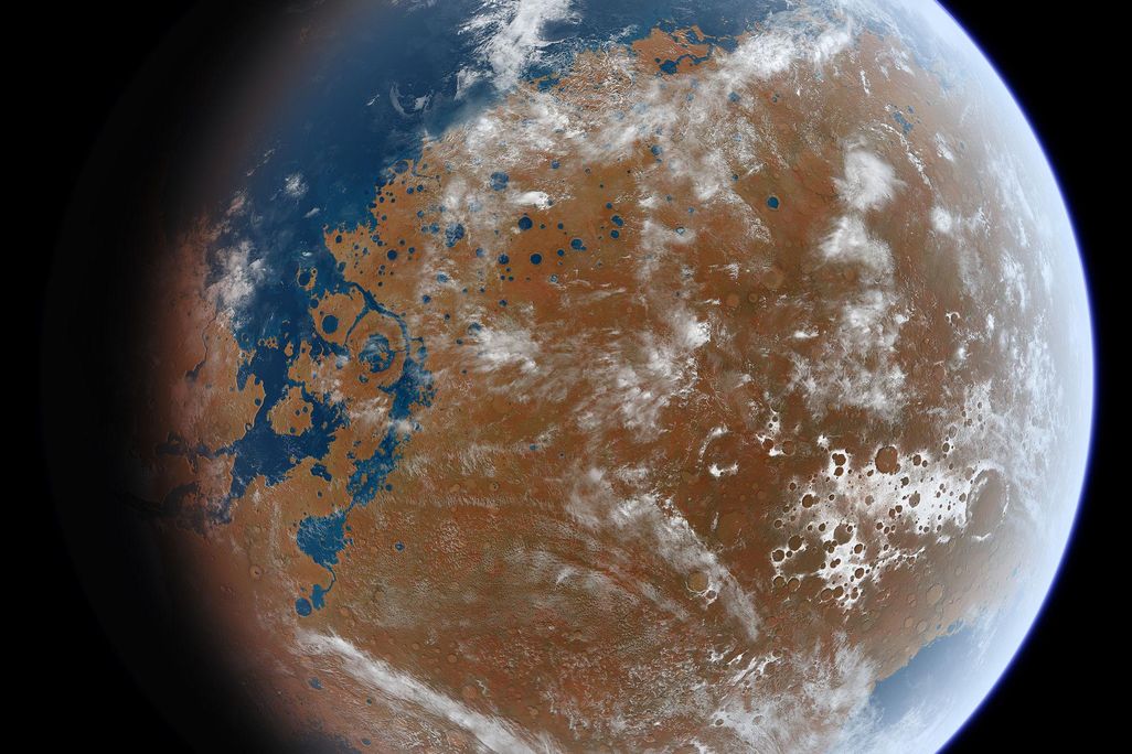 The Past and Present of Mars Look Wetter and Wetter