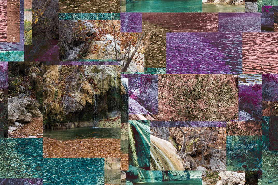 This image was produced by synthetically producing digital decay of a ...