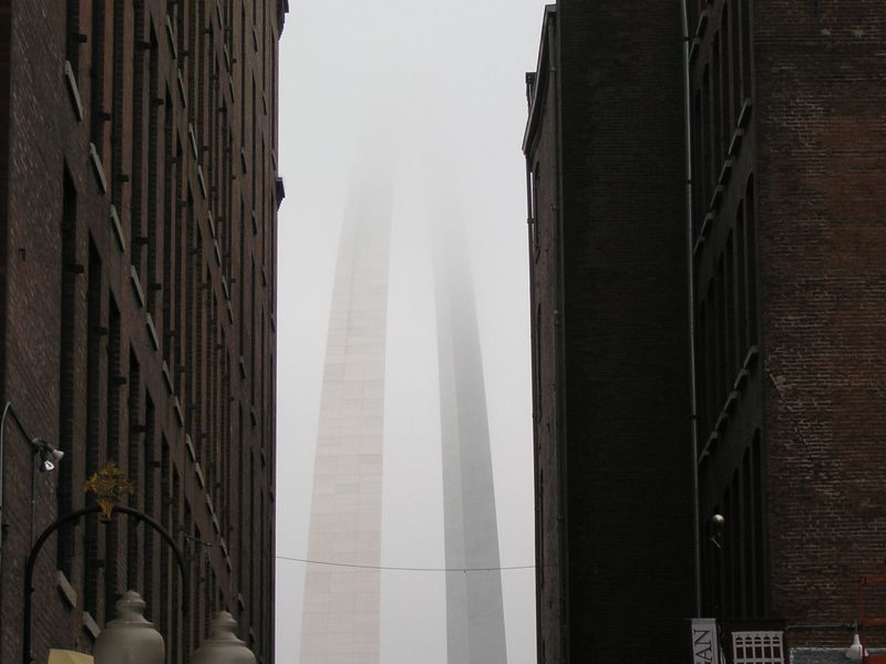 Historic brick warehouse buildings at Laclede's Landing in Saint Louis ...