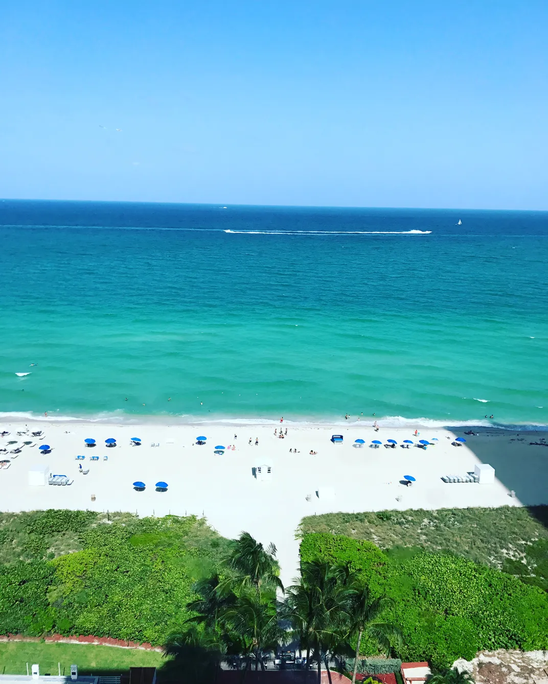 View of the bright blue waters of Miami Beach | Smithsonian Photo ...