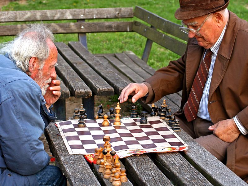 two poor old men playing chess in the park | Smithsonian Photo Contest ...