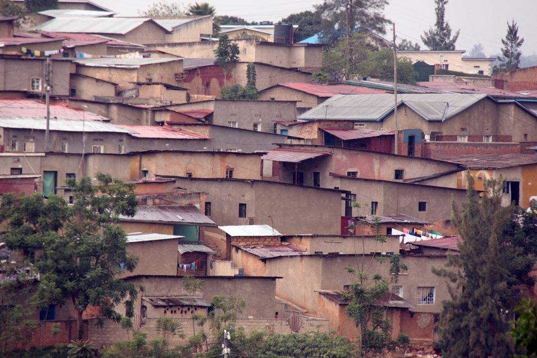 Enroute to the Rwandan Genocide Memorial this pattern of houses across ...