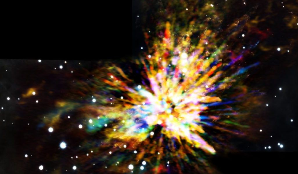 stars exploding on camera