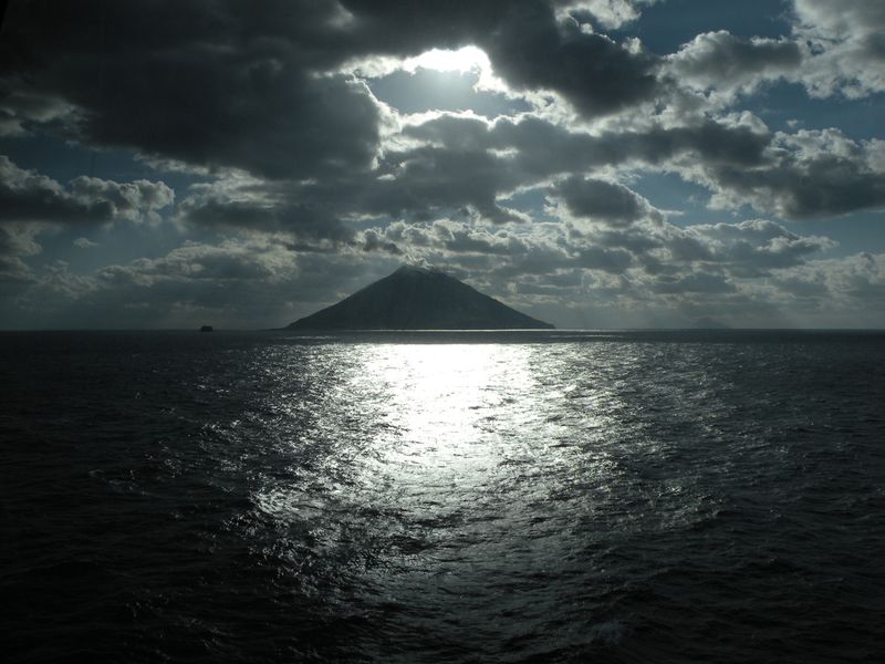 An inactive volcano nestled in the Mediterranean Sea beneith a strange ...