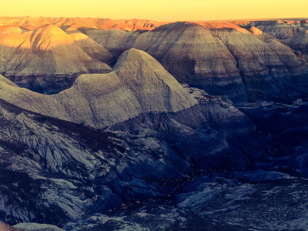 A sunset at Blue Mesa in Arizona | Smithsonian Photo Contest ...