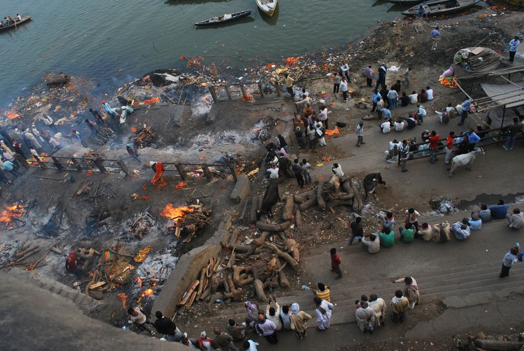 Burning ghat from bird's eye view. | Smithsonian Photo Contest ...