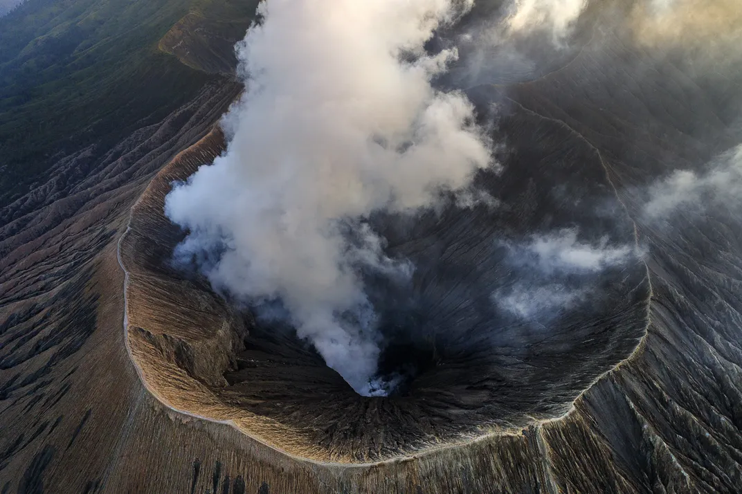 View of Smoke coming out of volcano mouth | Smithsonian Photo Contest ...