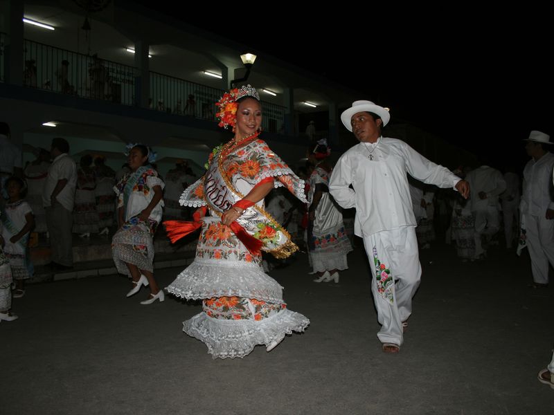 Typical dance of the Yucatan State in Mexico, which is called La Jarana ...
