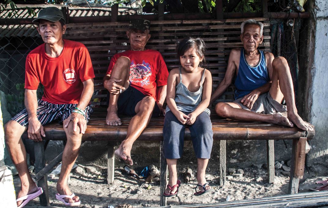 Day family portrait of my neighbor sitting outside their porch in ...