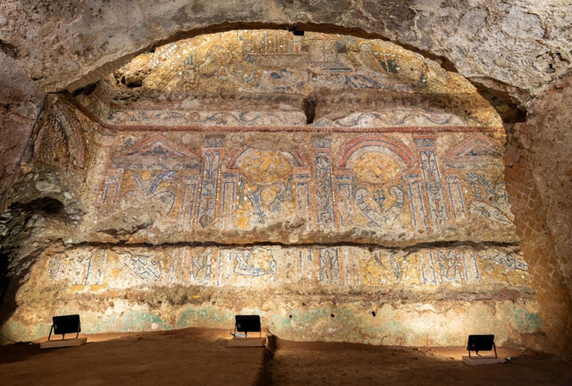 Archaeologists Uncover 'Exceptional' Ancient Mural Near Colosseum