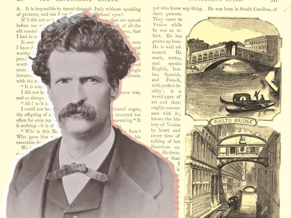 Young Mark Twain Color Organics Studio Mark Twain Haley's Comet Blue