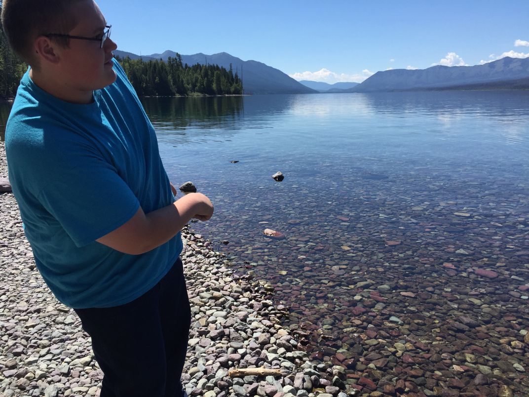 Skipping colored pebbles at Lake McDonald. | Smithsonian Photo Contest ...