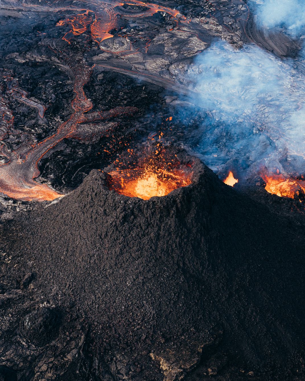Volcano eruption in Fagradalsfjall on the Reykjanes peninsula in ...