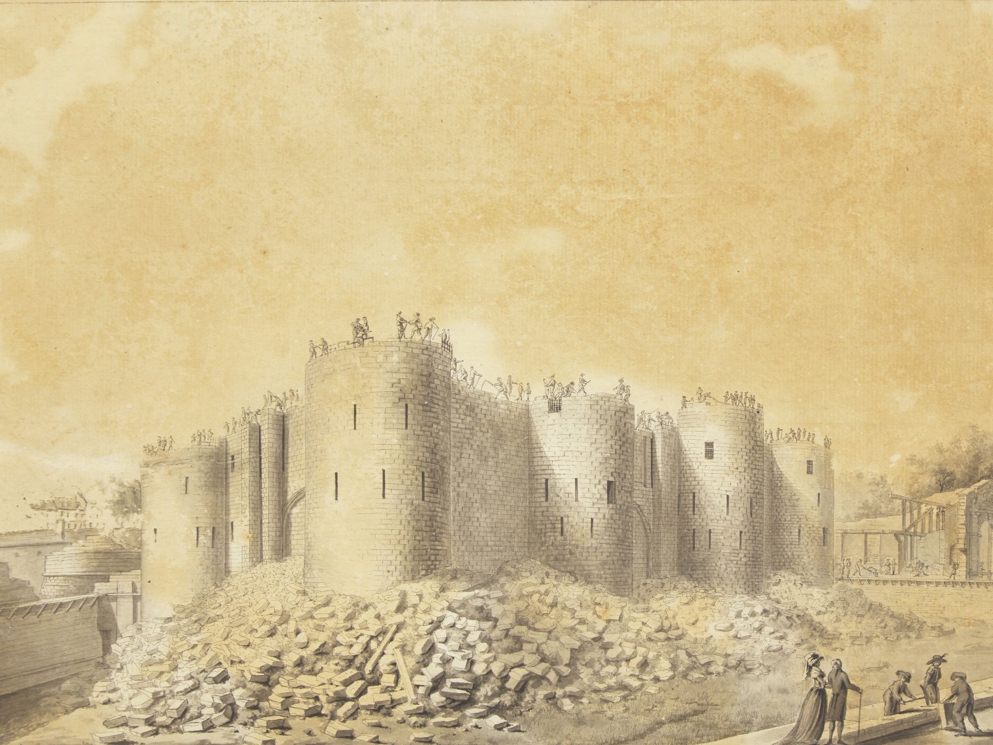 Drawing of the Bastille Cherished by George Washington Goes to Auction