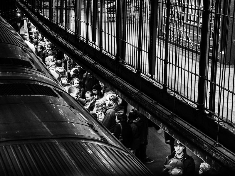 People getting on a train in New York City. | Smithsonian Photo Contest ...