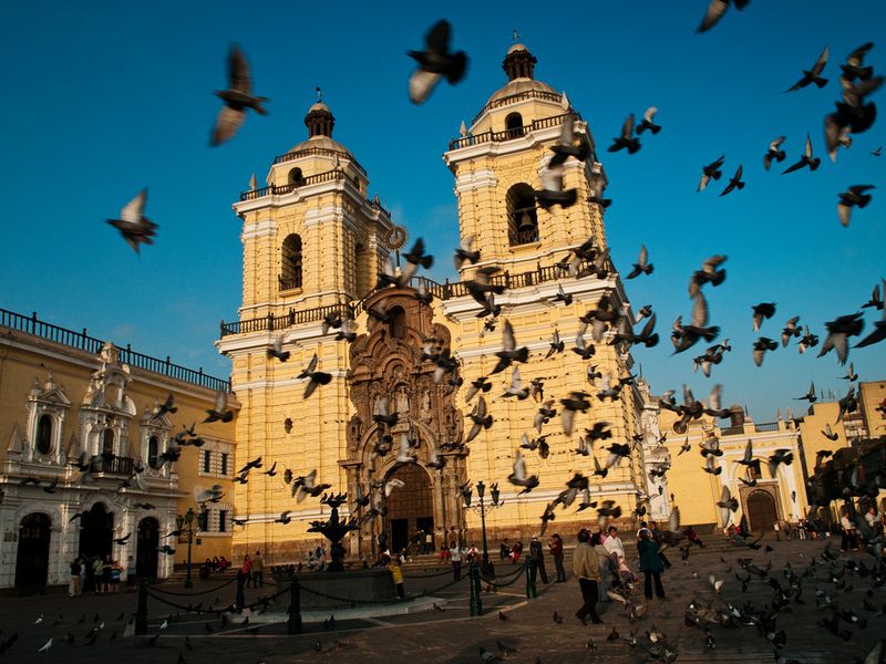San Francisco Catholic church and monastery in Lima, Peru ...