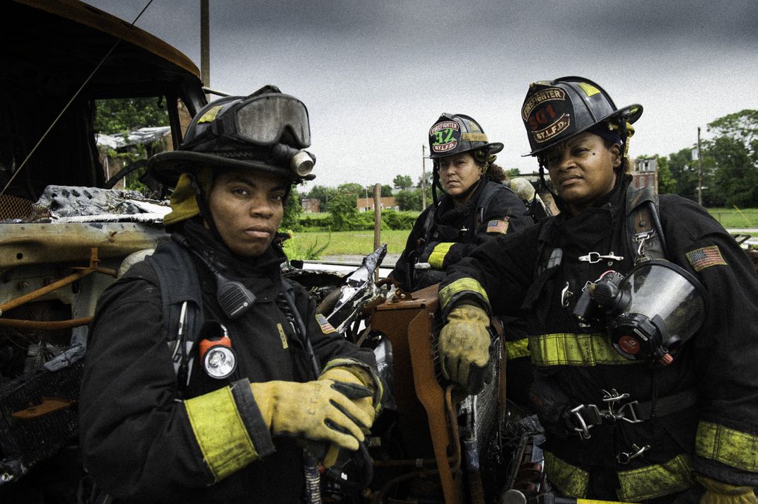 Sisterhood Women Firefighters The real world | Smithsonian Photo ...