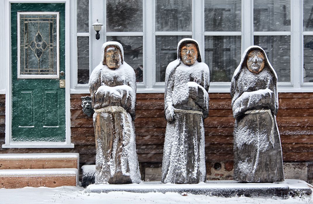 Three Monks In The Snow | Smithsonian Photo Contest | Smithsonian Magazine