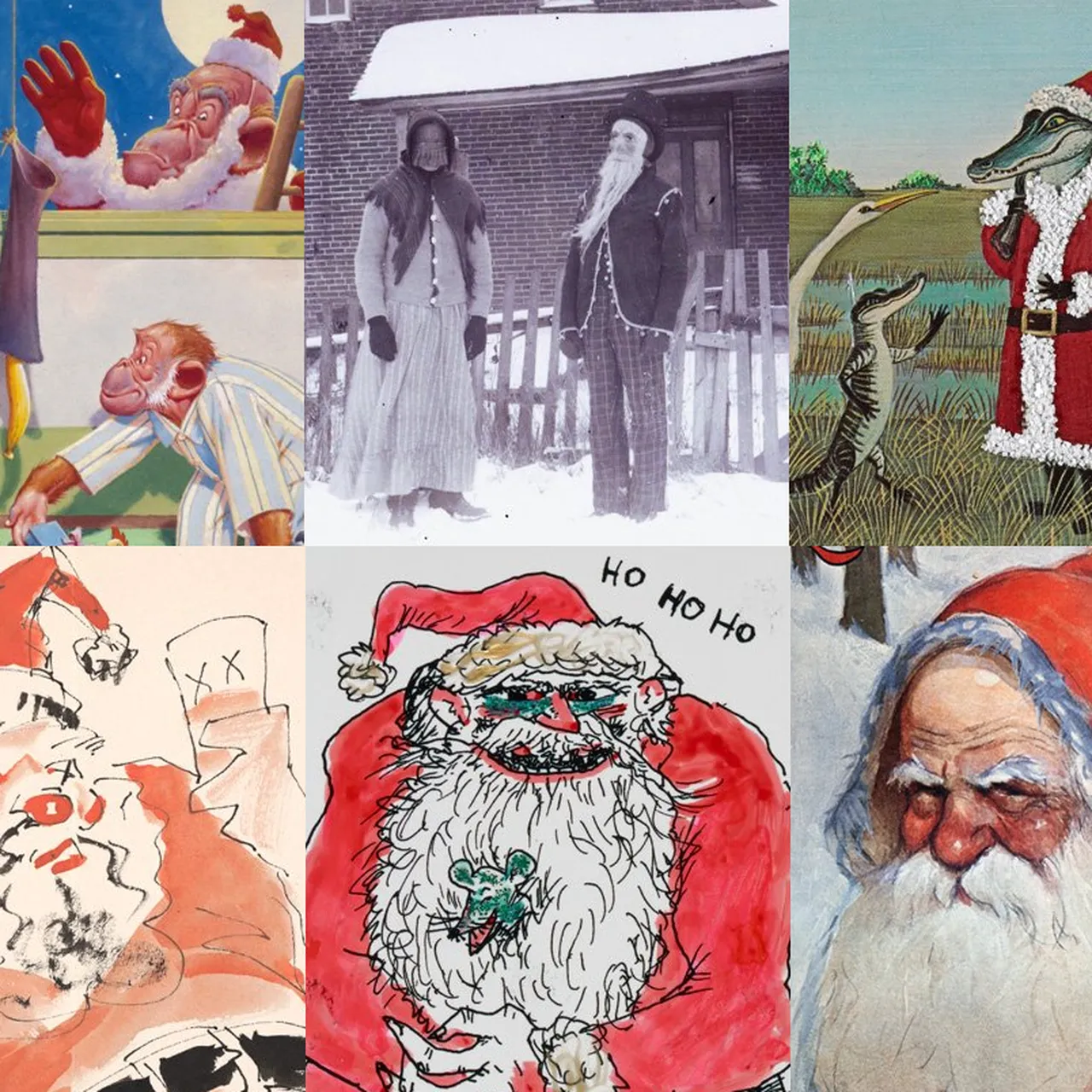 Scary Santa Cartoon