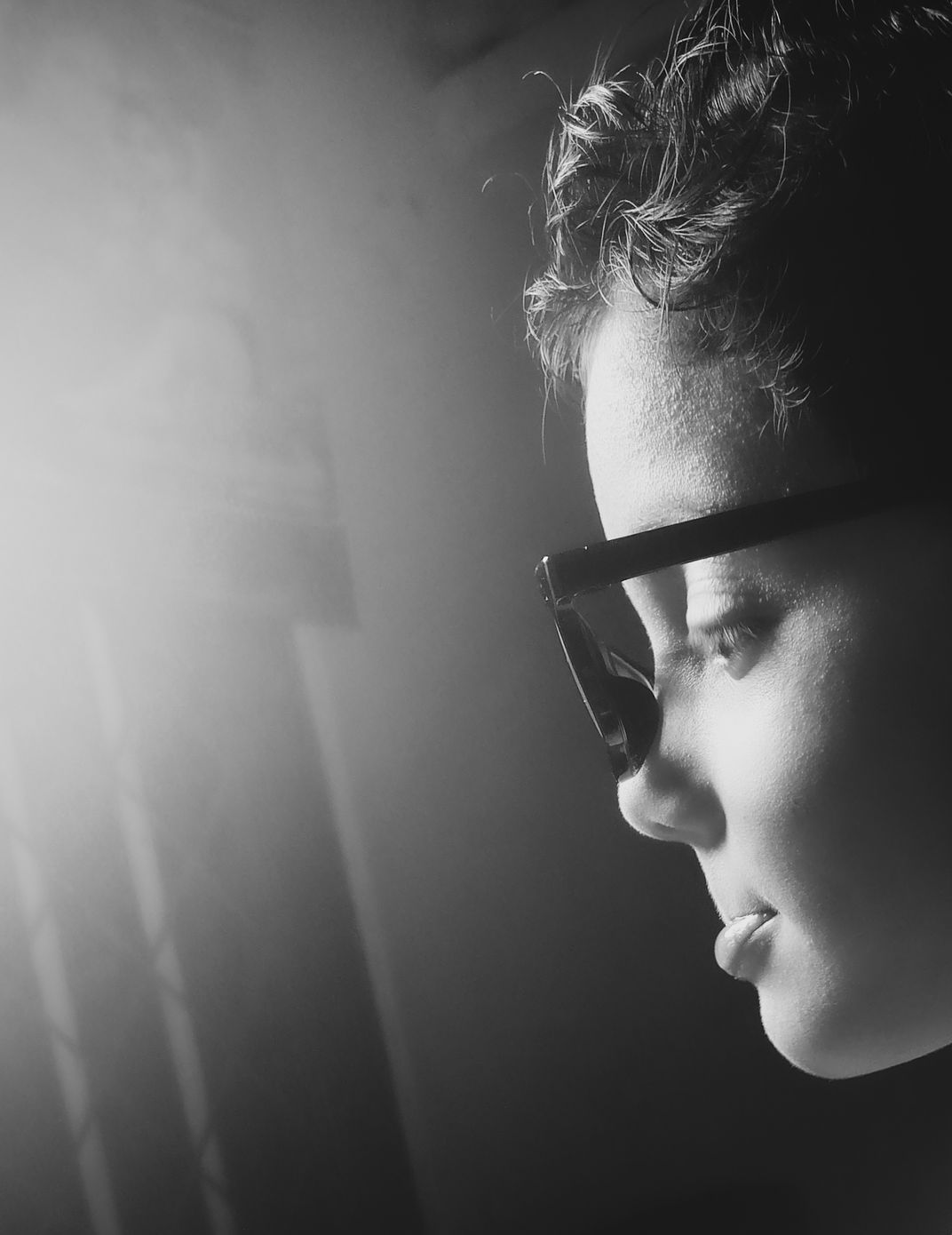 A child viewing the world with the specs for the first time ...