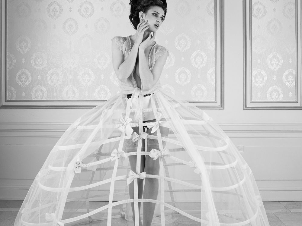 Crinoline Dream I - a series of images with a crinoline skirt that ...