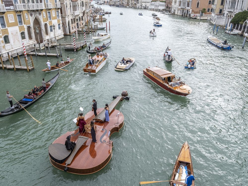 Why a String Quartet Set Sail on a Giant Violin in Venice's Grand Canal