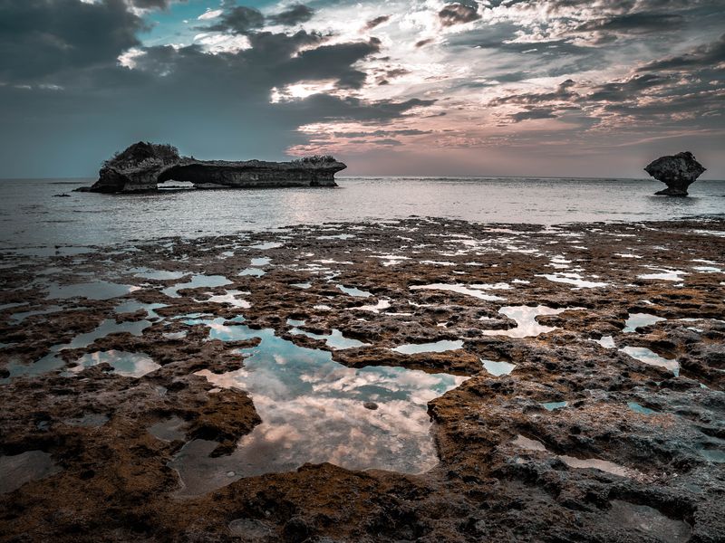Tide pools at sunset of Okinawa, Japan. | Smithsonian Photo Contest ...