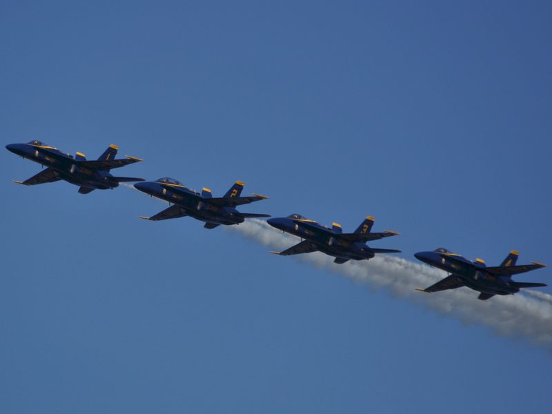Blue Angels in Formation over the San Francisco Bay | Smithsonian Photo ...