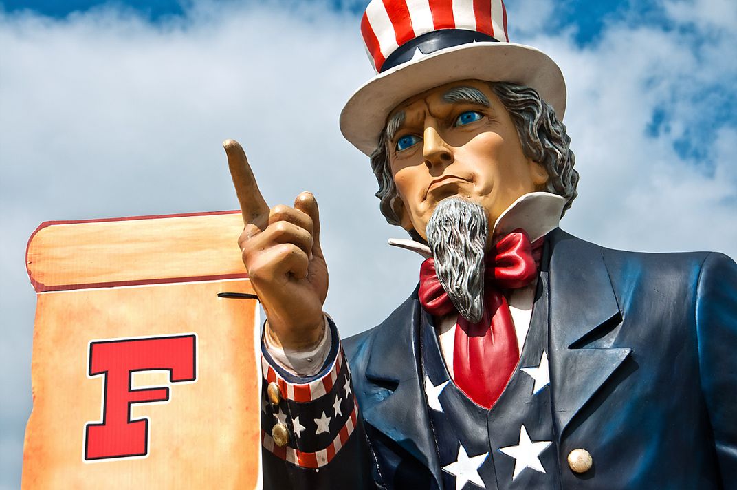 Uncle Sam scolding the government for doing a bad job in 2013 and ...