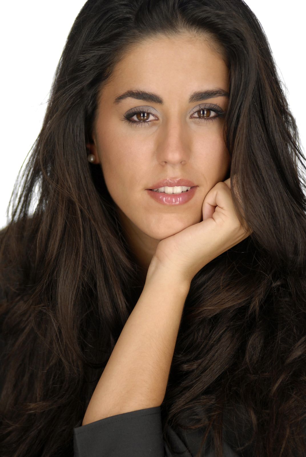 A model I photographed in my studio for a makeup commercial ...