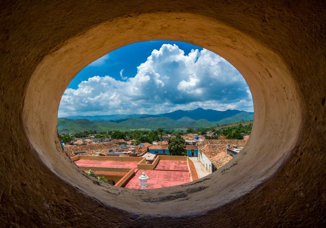 View from the window of the bell tower of San Francisco de Asis ...